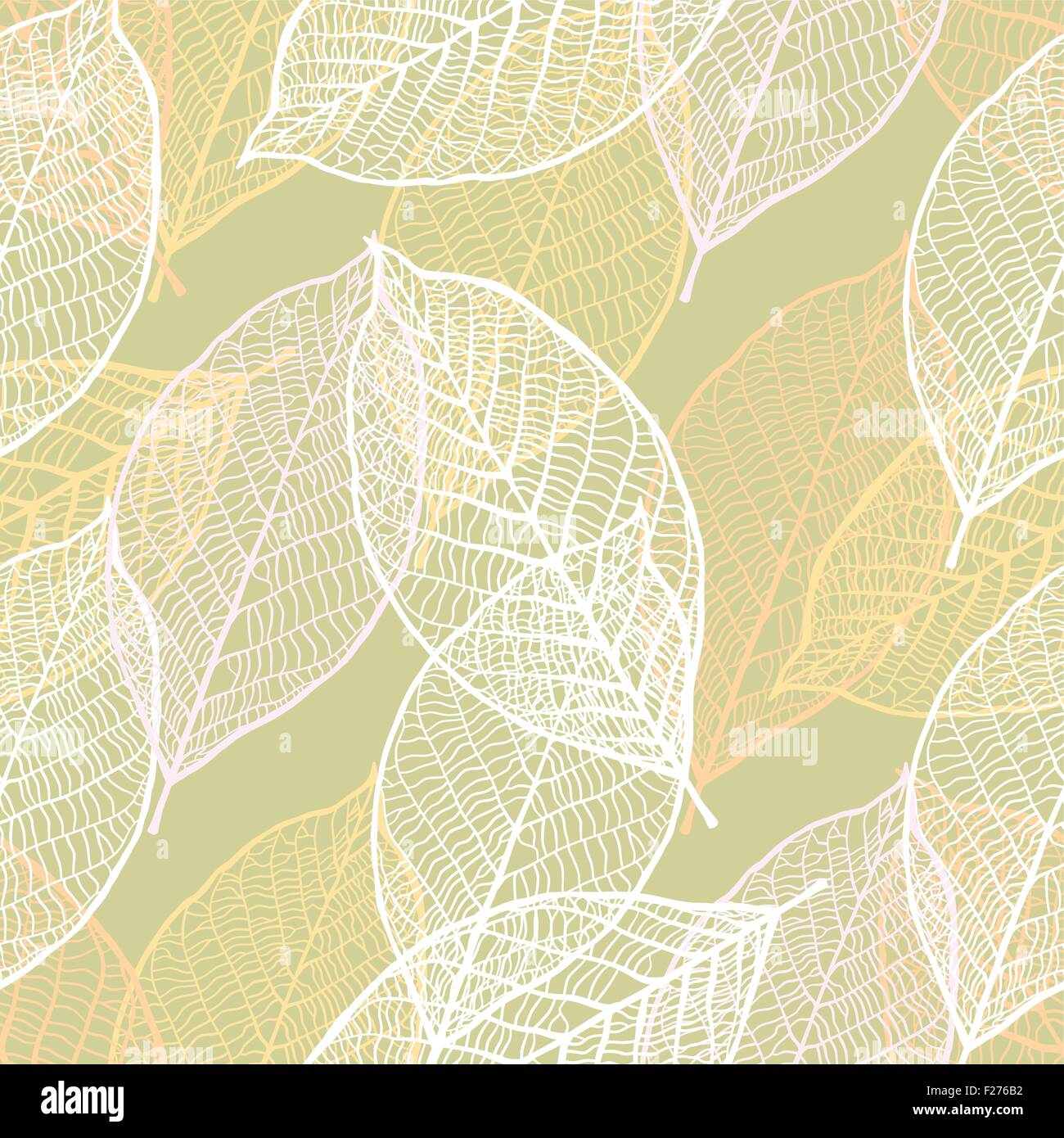 Seamless ornamental pattern with leaves Stock Vector Image & Art - Alamy