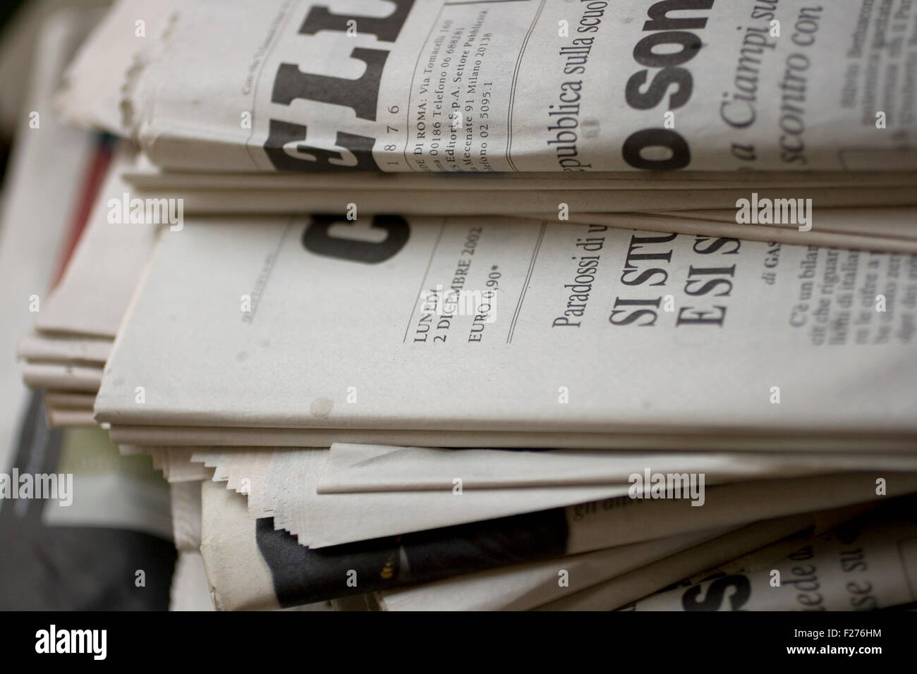 Photo of a lot of Newspapers Stock Photo - Alamy