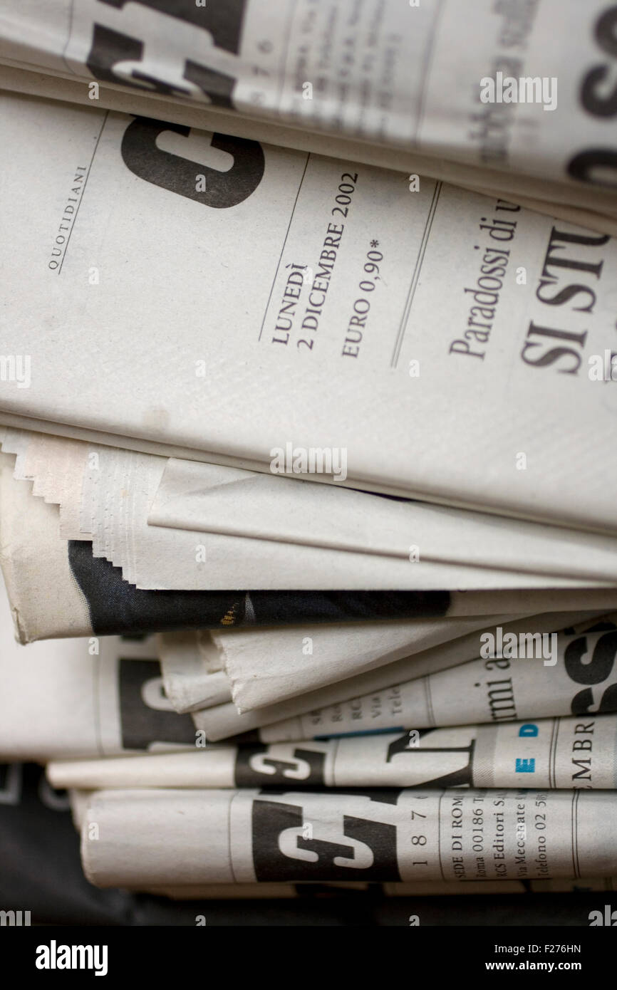 Photo of a lot of Newspapers Stock Photo - Alamy