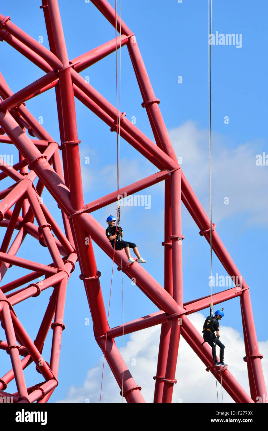 ArcelorMittal orbit tower abseiling orbit from high level observation ...