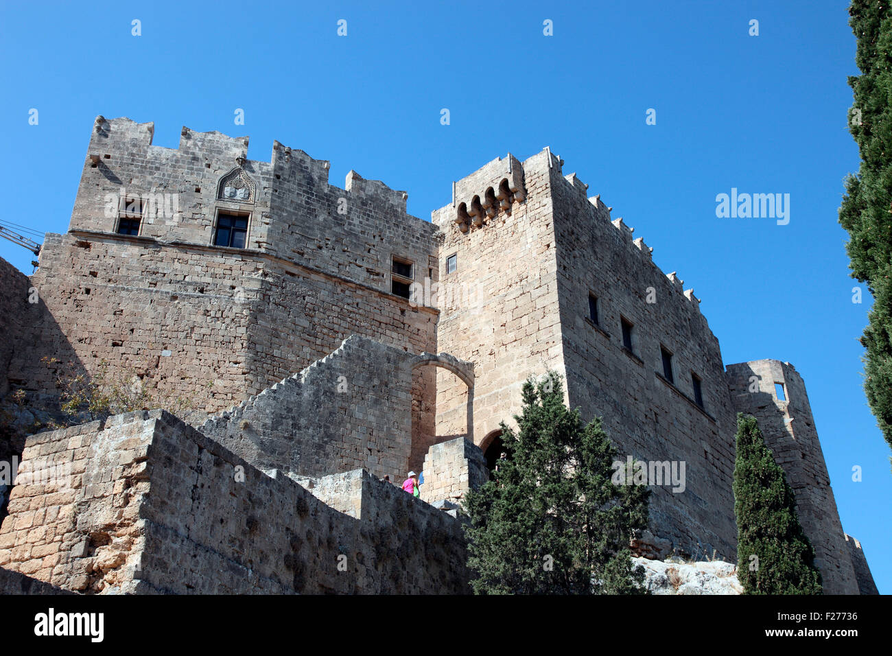 Castle of the Knights of St John on the Acropolis in Lindos Rhodes ...