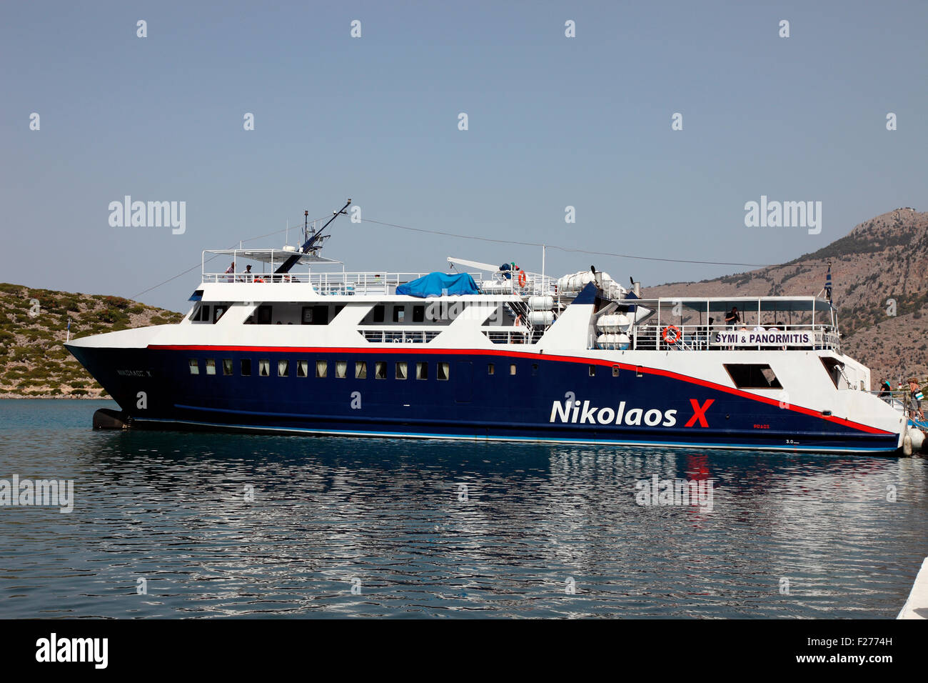 Rhodes symi ferry giolas harbour hi-res stock photography and images ...