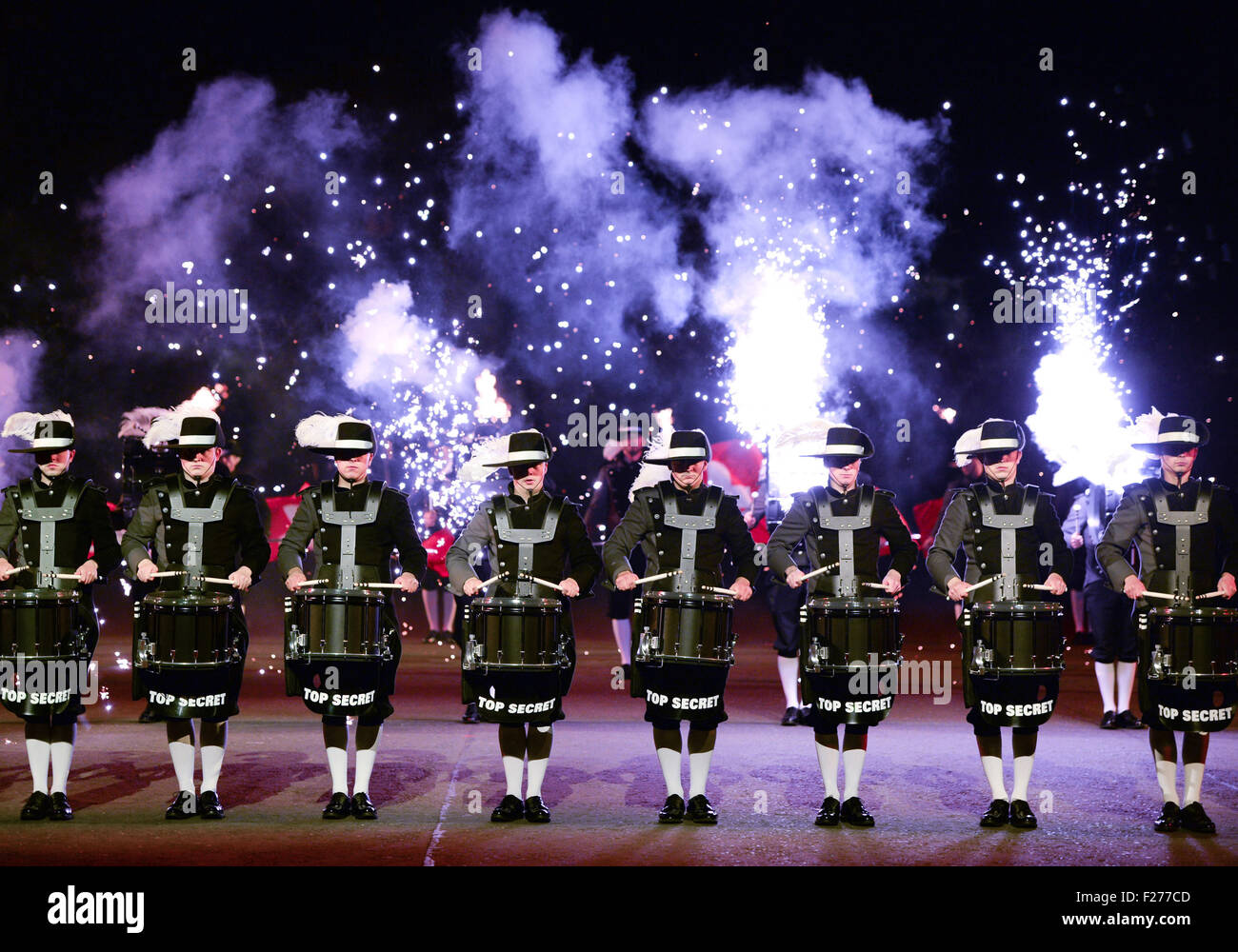 The Swiss Top Secret Drum Corp at the Royal Edinburgh Military Tattoo ...