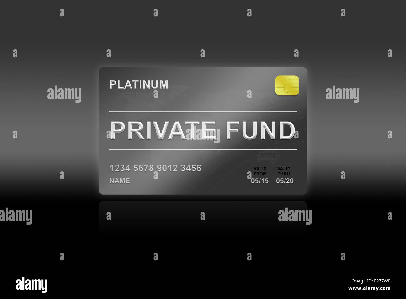 private fund platinum card on black background Stock Photo - Alamy
