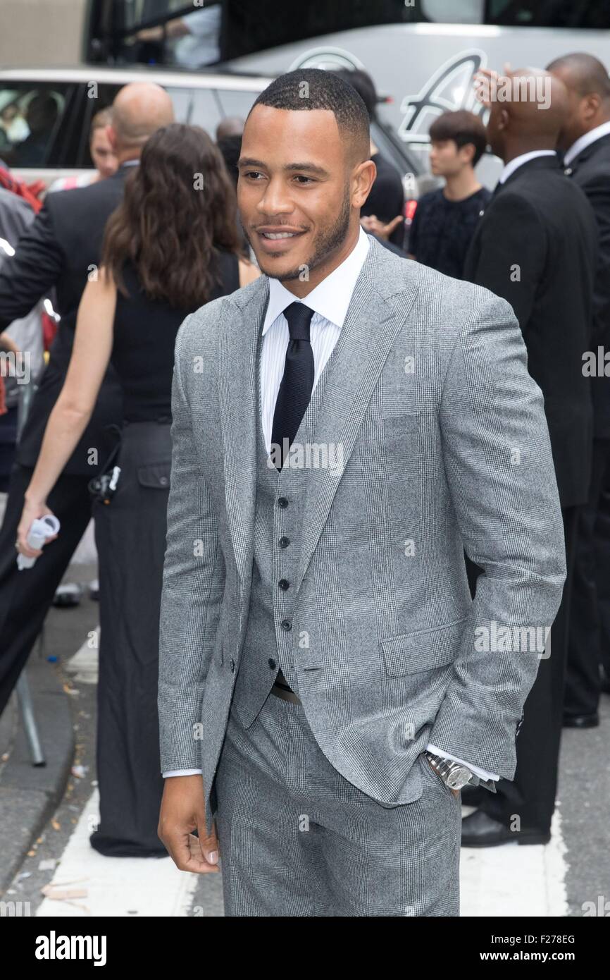 New York, NY, USA. 12th Sep, 2015. Trai Byers in attendance for Saks ...