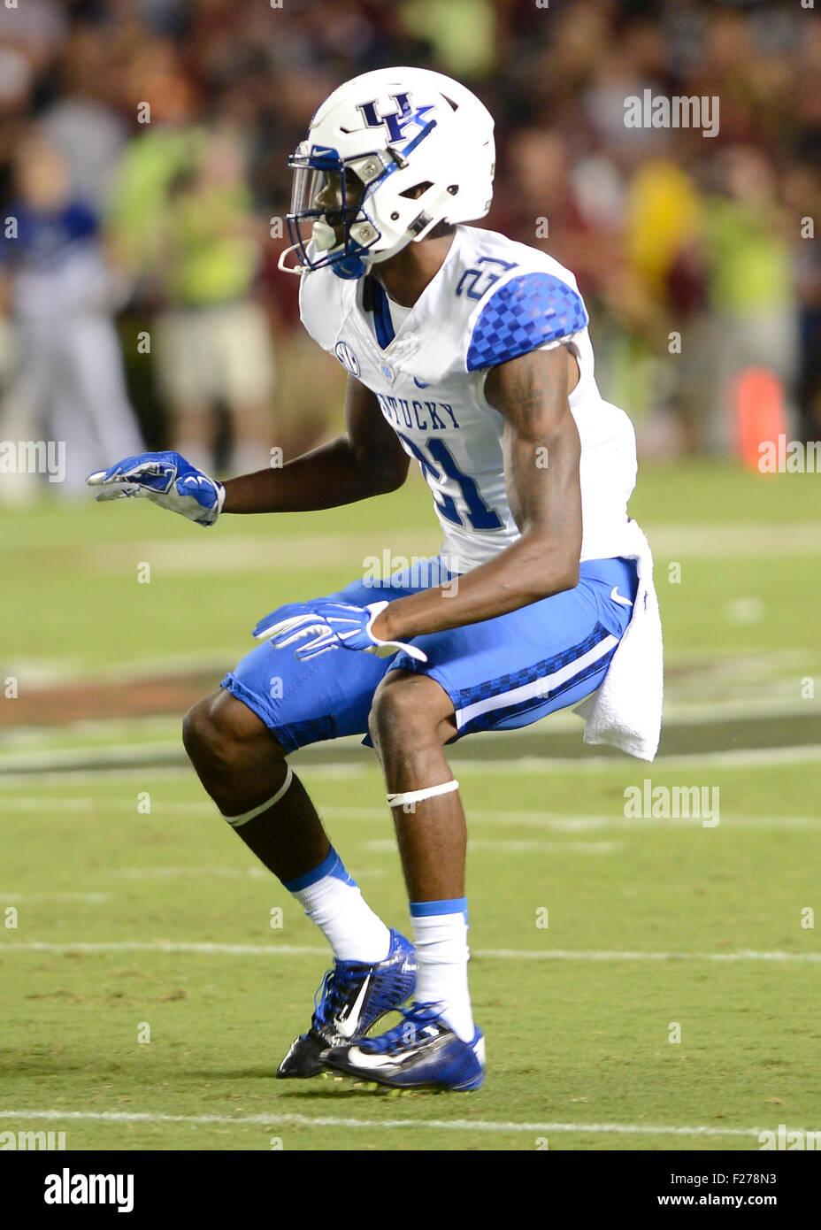 September 12 - Columbia, South Carolina, USA -.Kentucky DB Chris Westry ...