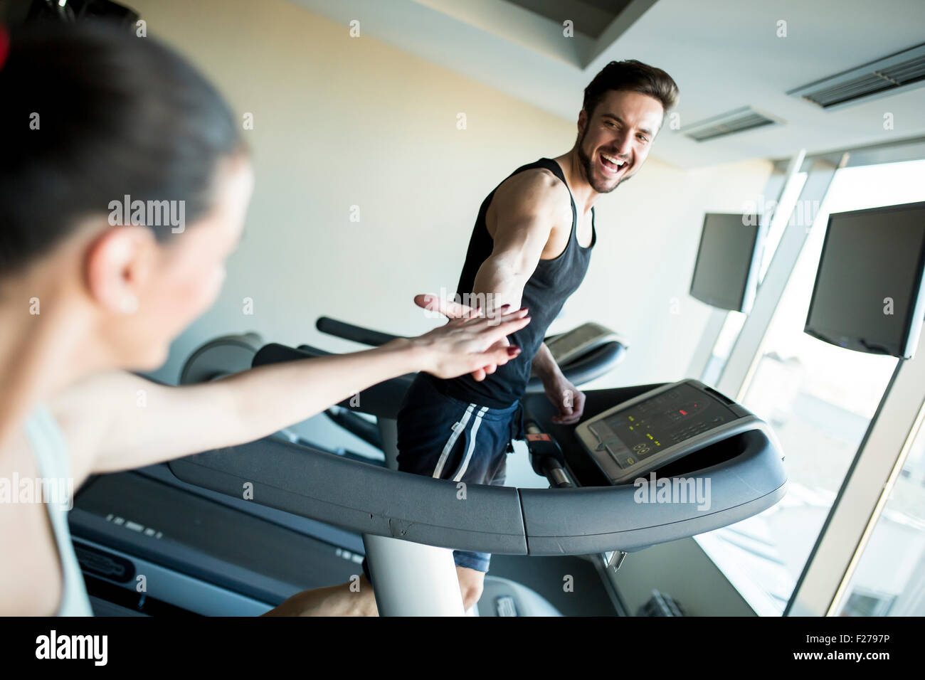 Young people in the gym Stock Photo - Alamy