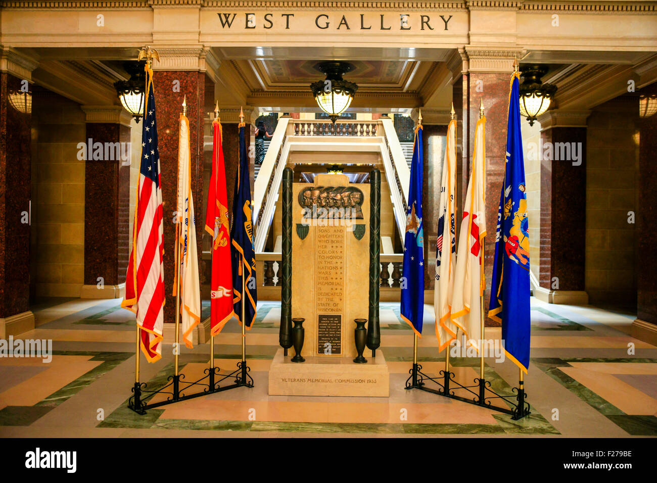 Tribute to the military veterans inside the Wisconsin State Capitol ...