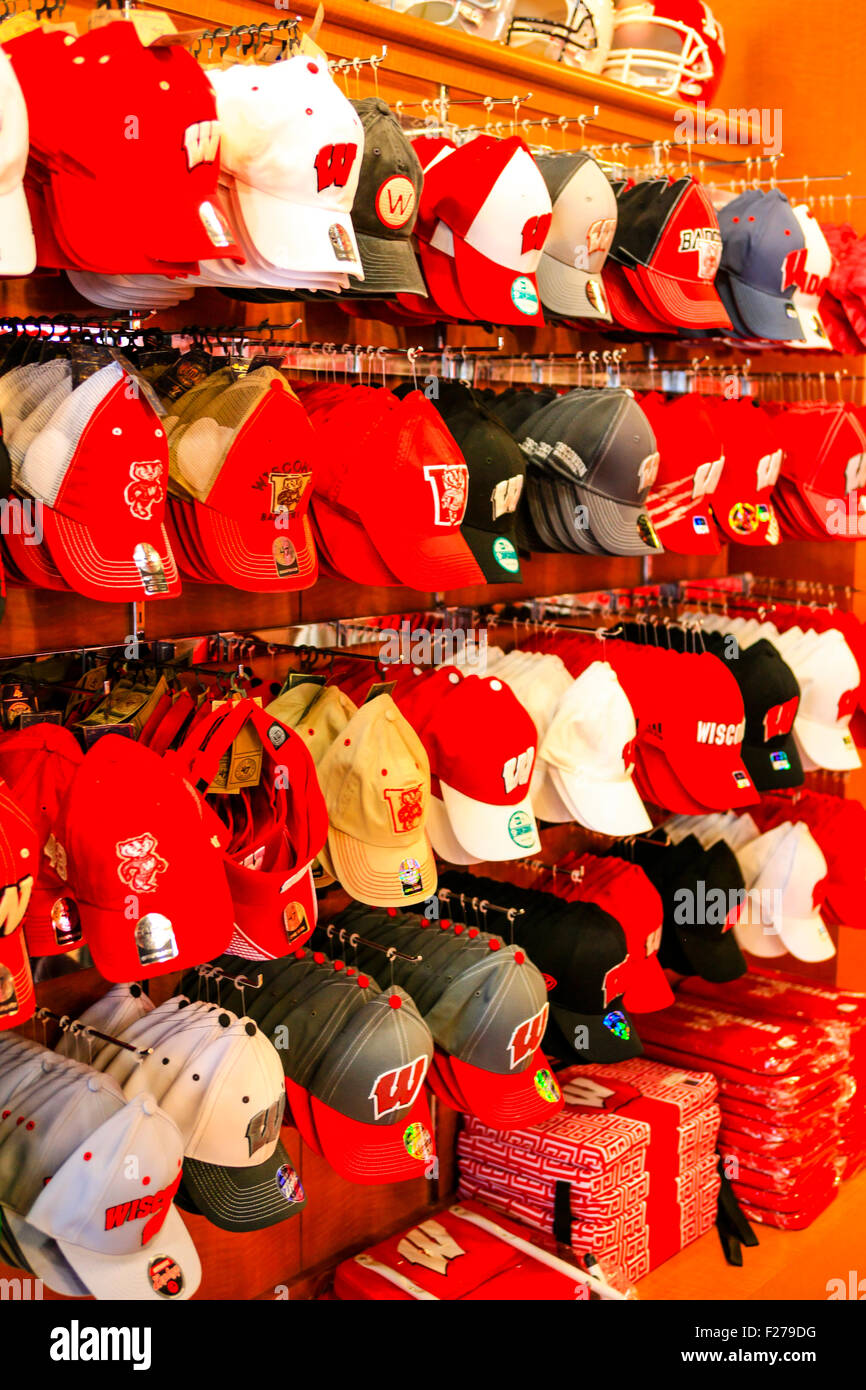 Merchandise for sale at the official UWBadgers football team store at ...
