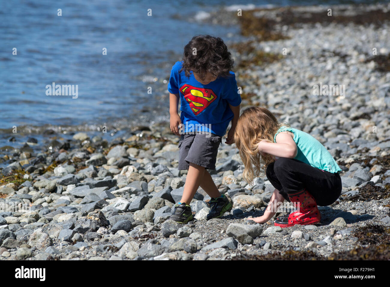 Children Exploring Rocks High Resolution Stock Photography and Images ...