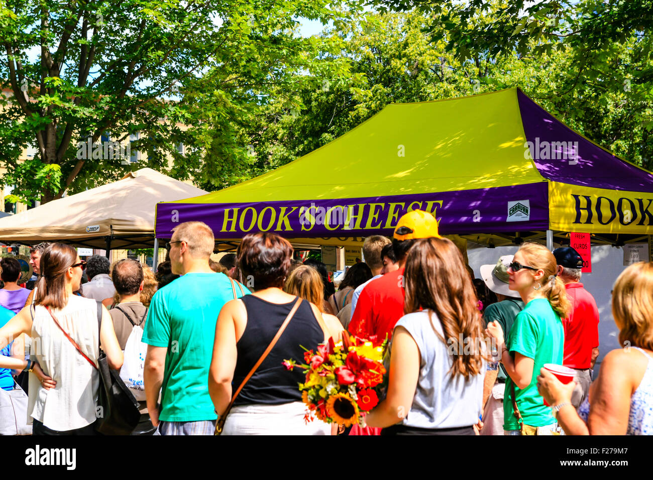 The Saturday Farmers Market day on the Square in downtown Madison ...