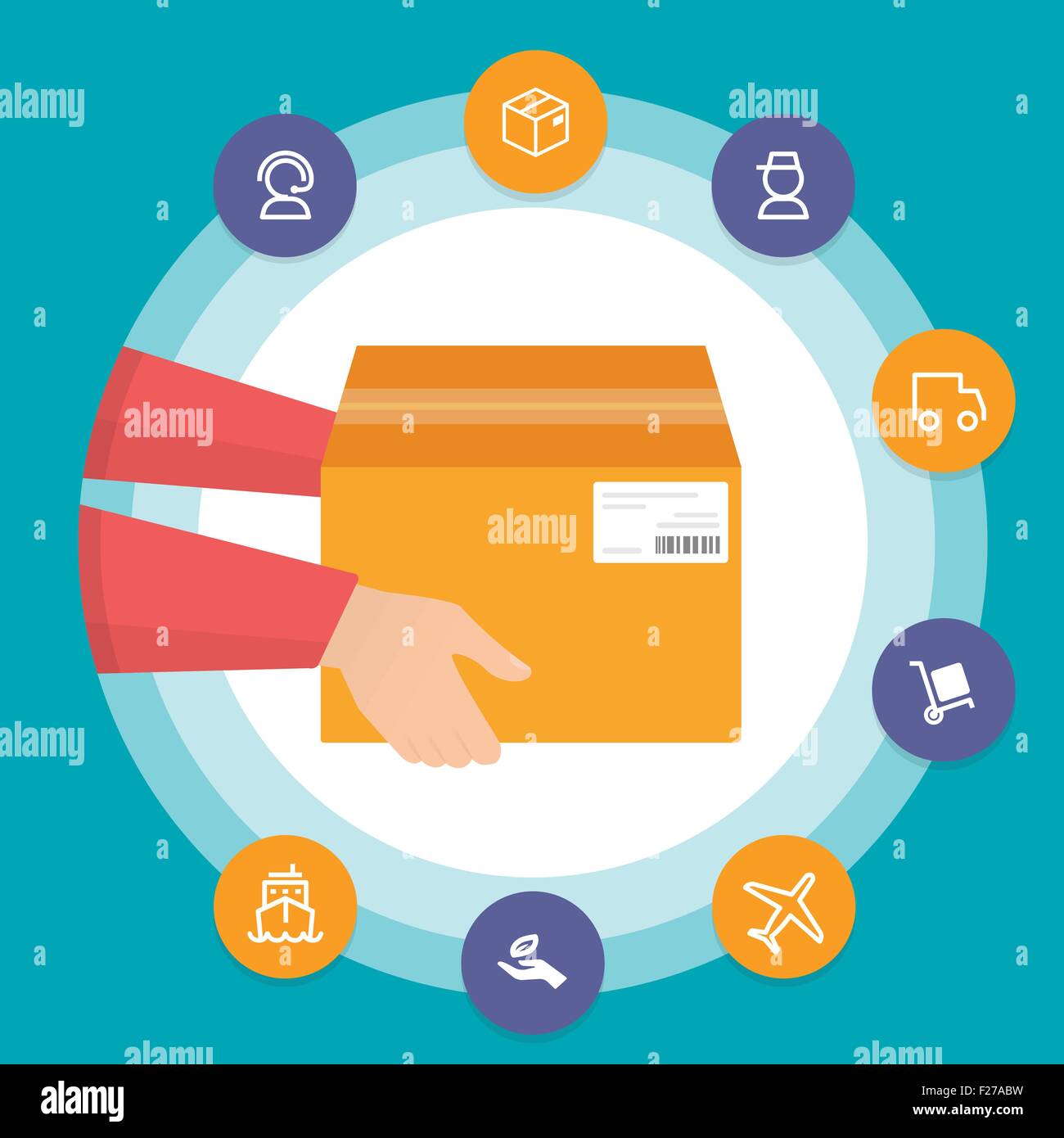 Logistics delivery illustration Stock Vector Image & Art - Alamy
