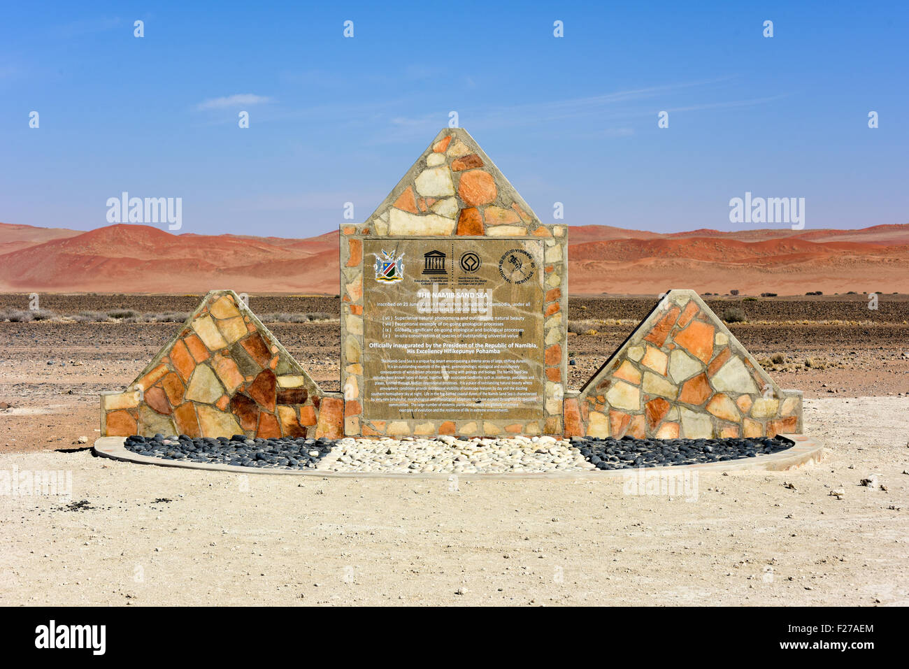 UNESCO Monument for the Namib Sand Sea in the Namib-Naukluft National ...