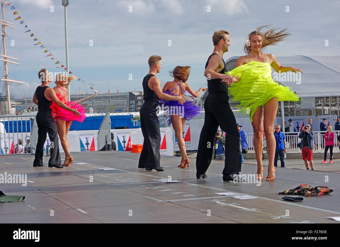 Dancing couples perform on stage Stock Photo - Alamy
