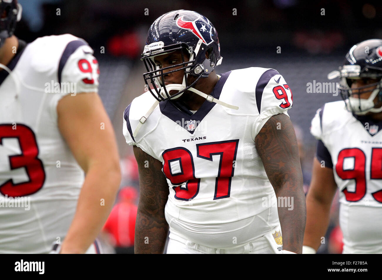 Houston, TX, USA. 13th Sep, 2015. Houston Texans defensive end Jeoffrey ...
