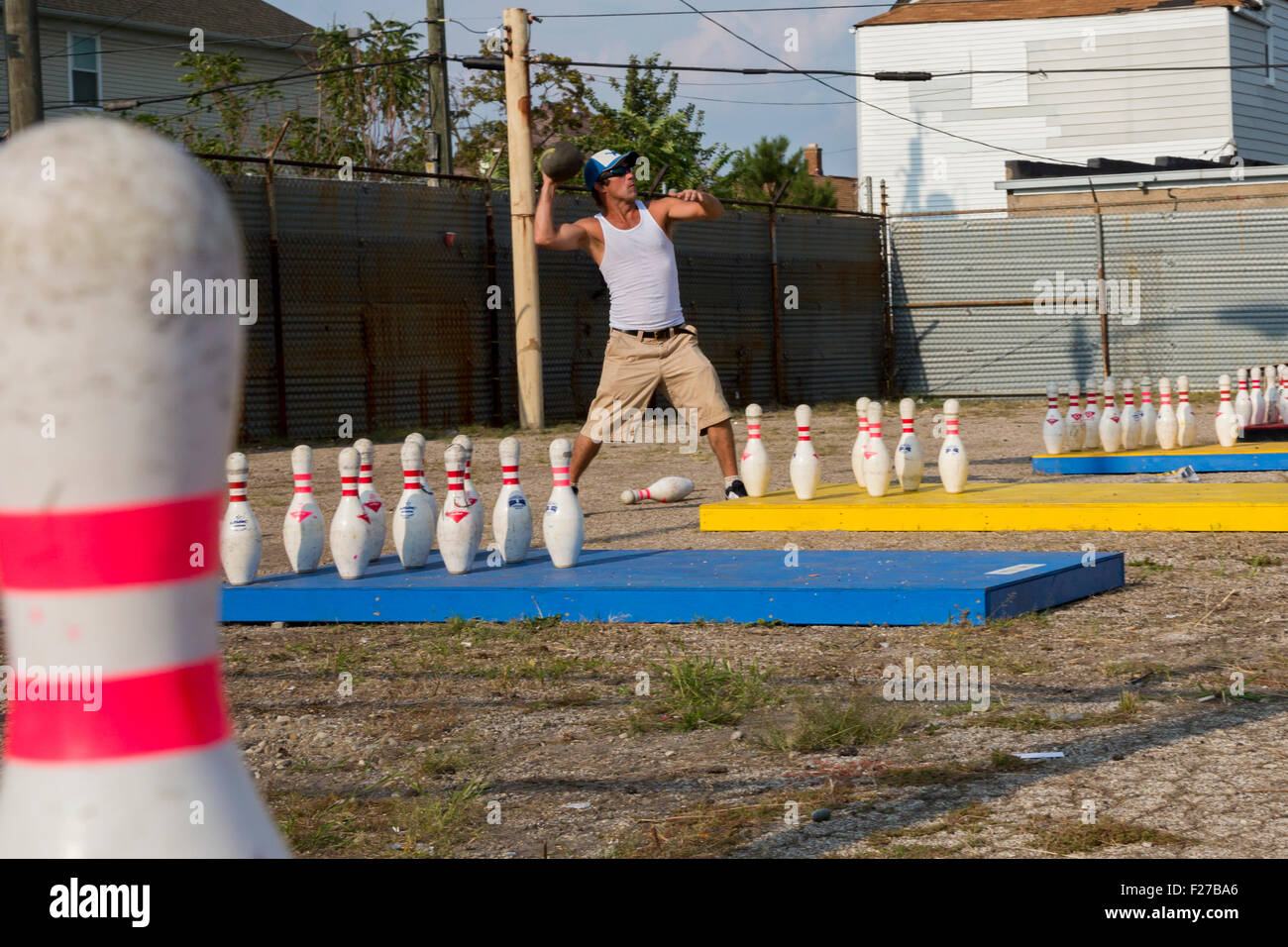 Hamtramck, Michigan - Fowling at a Labor Day festival. Fowling is a ...
