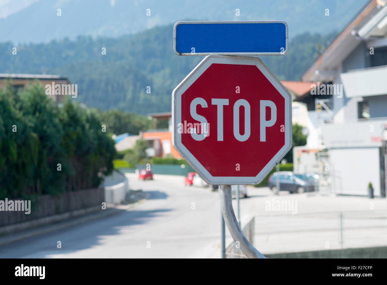 Car stop sign Stock Photo - Alamy