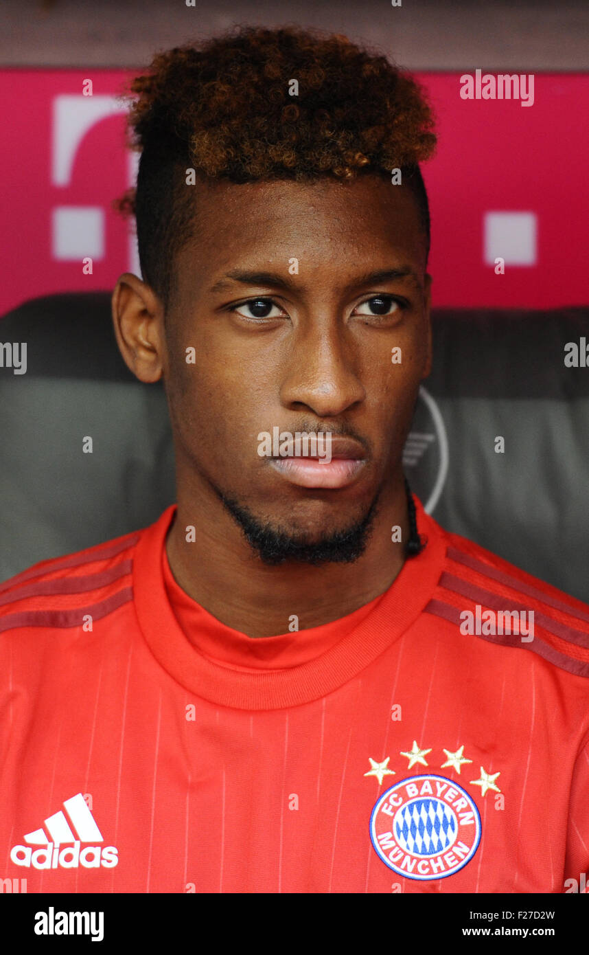 Munich, Germany. 12th Sep, 2015. Munich's Kingsley Coman sits on the ...