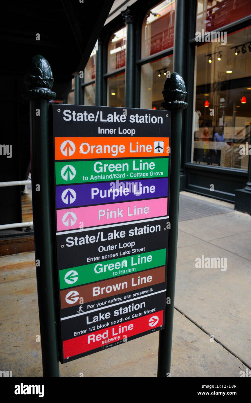 Chicago el train hi-res stock photography and images - Alamy