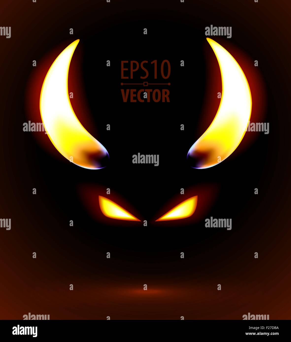 Fire silhouette of the satan Stock Vector Image & Art - Alamy