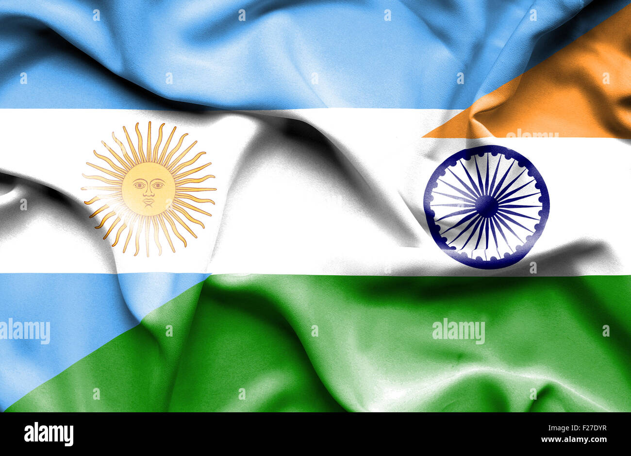 India flag argentina waving hi-res stock photography and images - Alamy
