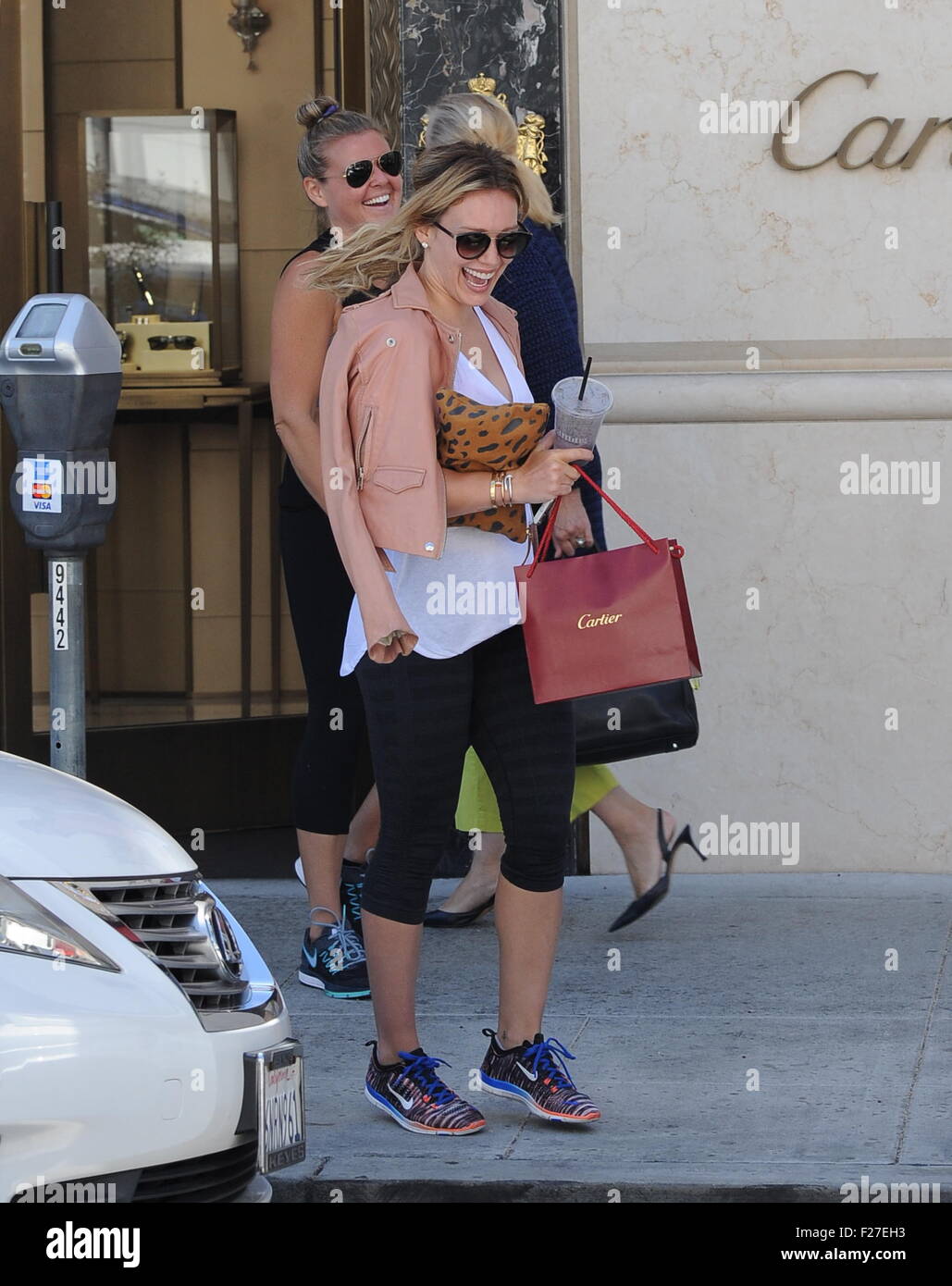 Hilary Duff spotted shopping at Cartier before heading to Sephora with ...