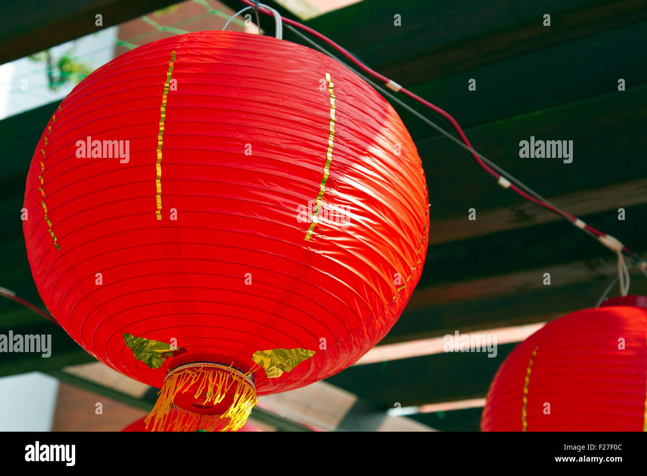asia traditional red lantern in park Stock Photo - Alamy