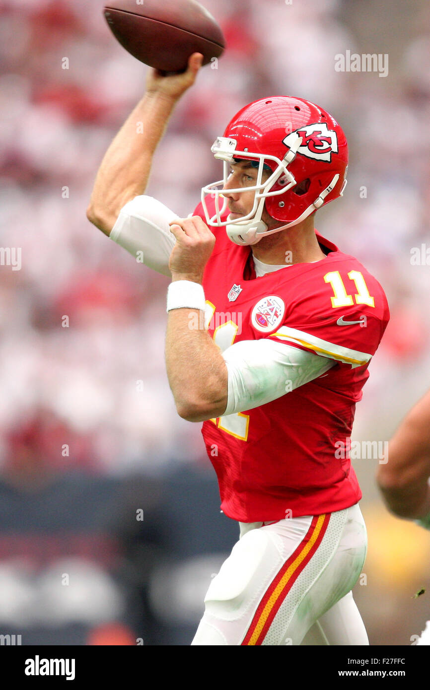 Houston, TX, USA. 13th Sep, 2015. Kansas City Chiefs quarterback Alex ...