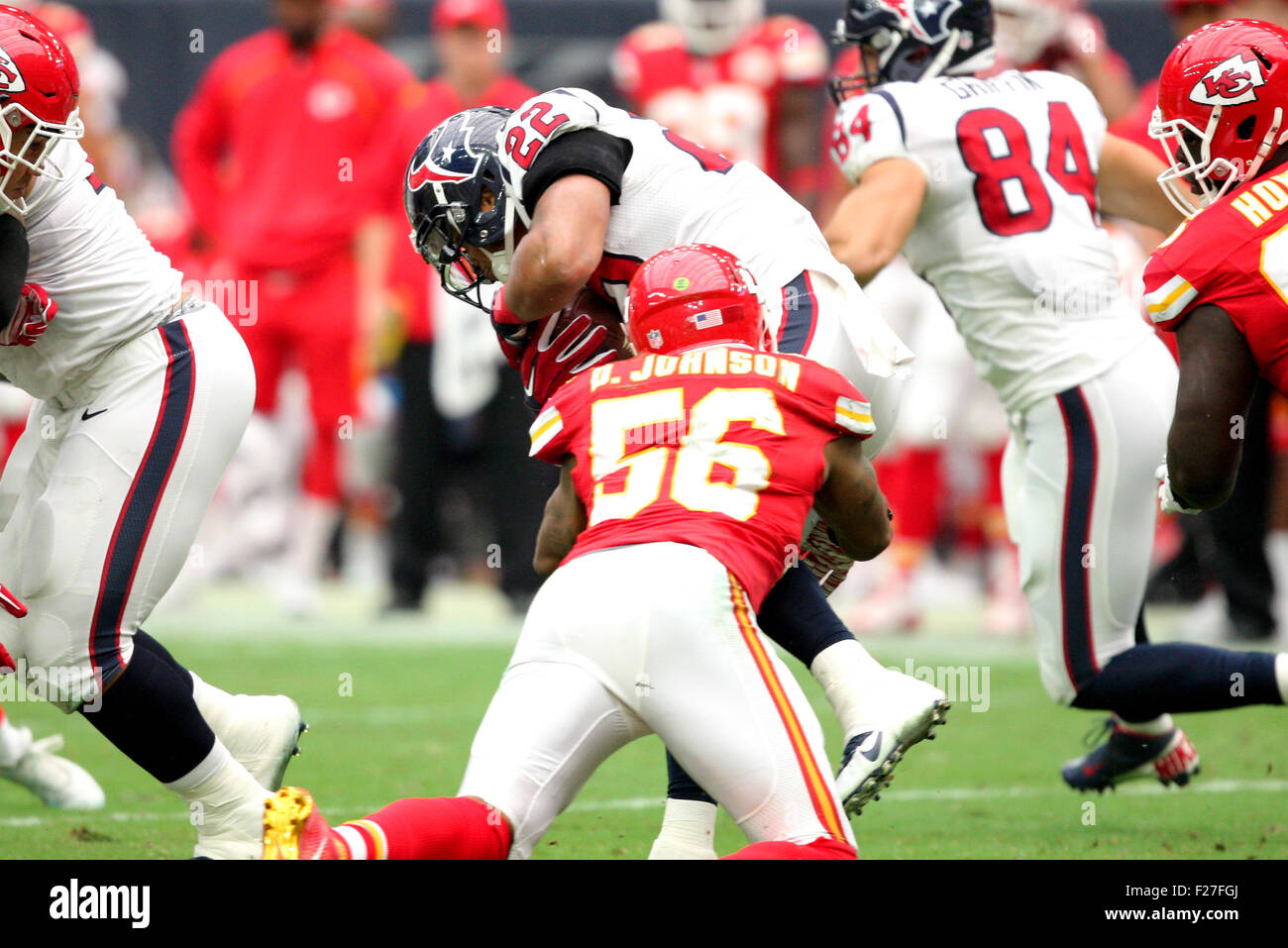 Houston, TX, USA. 13th Sep, 2015. Kansas City Chiefs inside linebacker ...