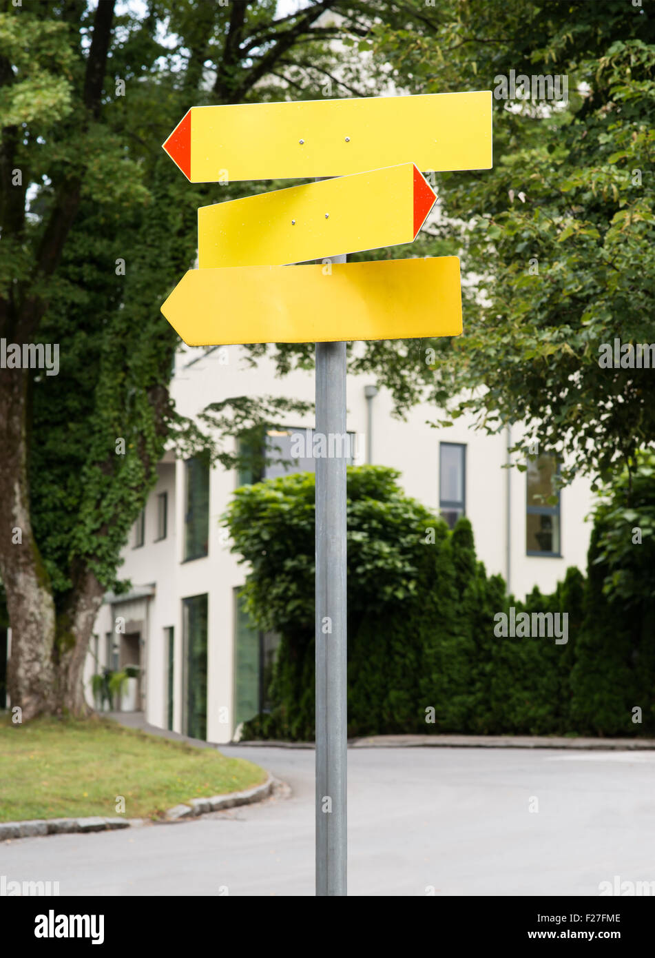 Road sign in street Stock Photo - Alamy