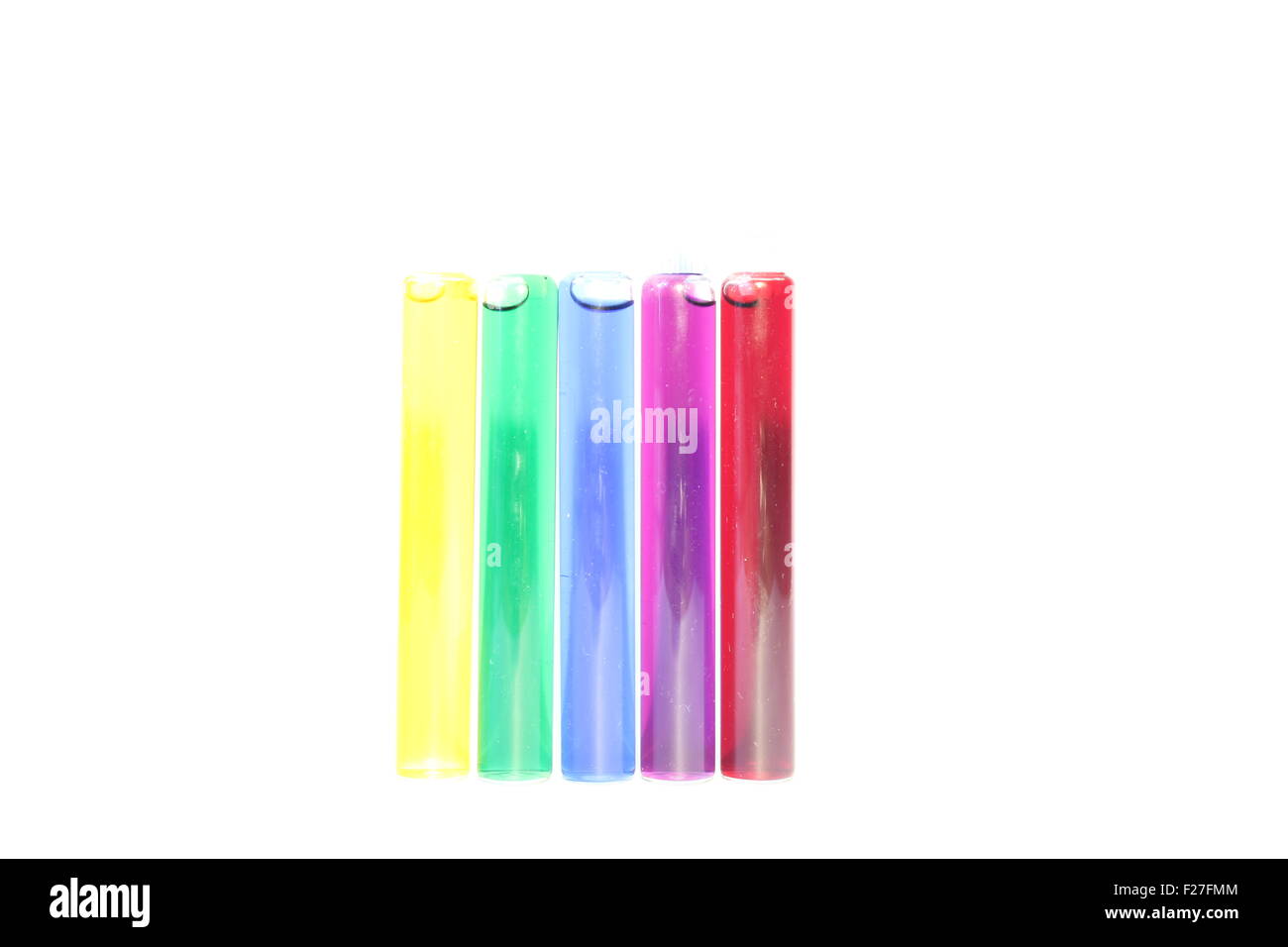 Glowing vials filled with liquid Stock Photo - Alamy