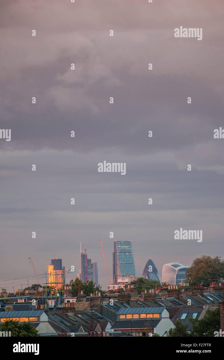 City Skyline at dusk Stock Photo - Alamy
