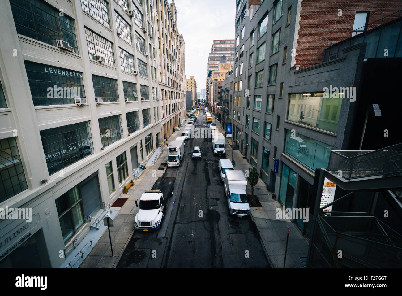 View of 26th Street from The High Line in Chelsea, Manhattan, New York ...