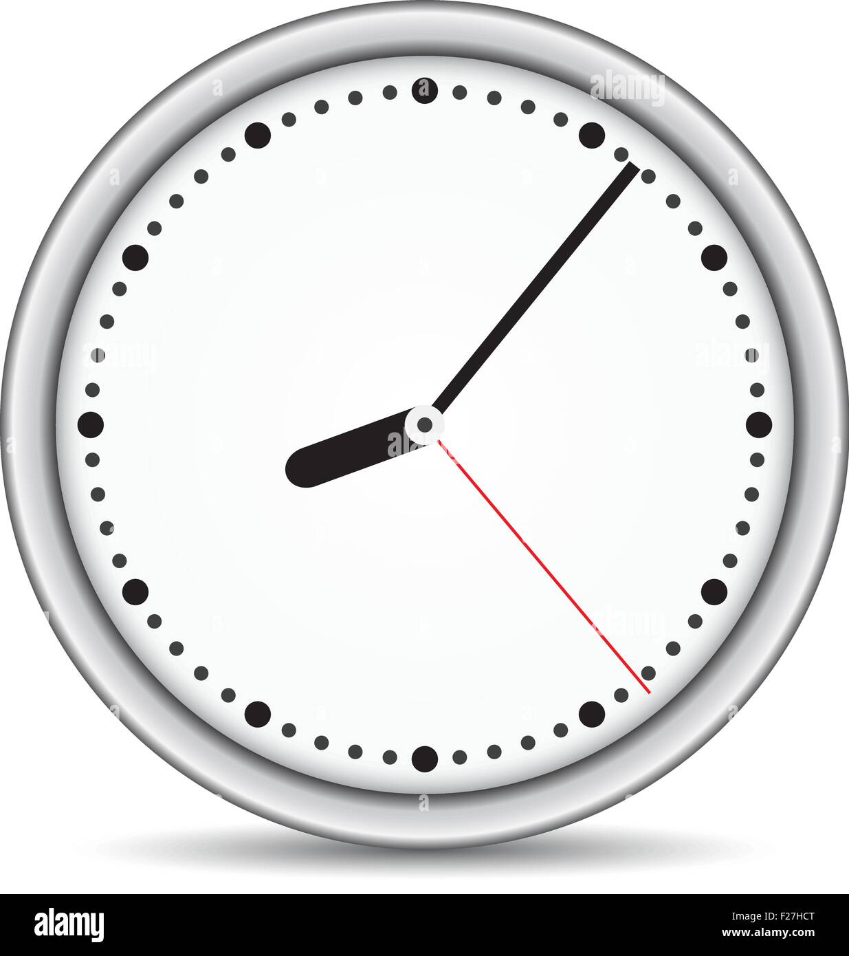 Round clock with white clock-face Stock Vector Image & Art - Alamy