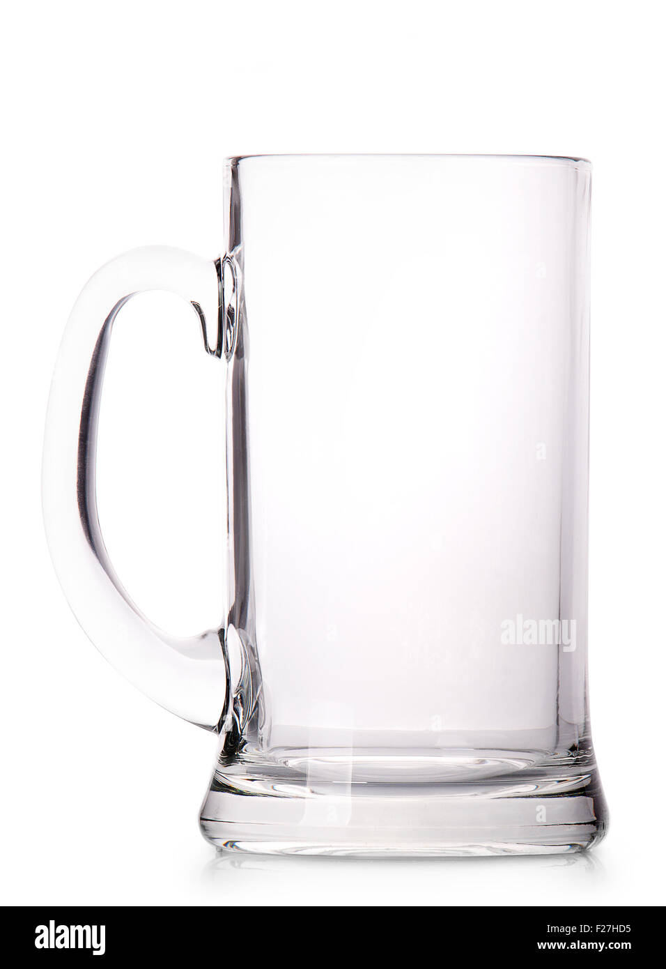 Empty beer glass isolated on white background Stock Photo - Alamy