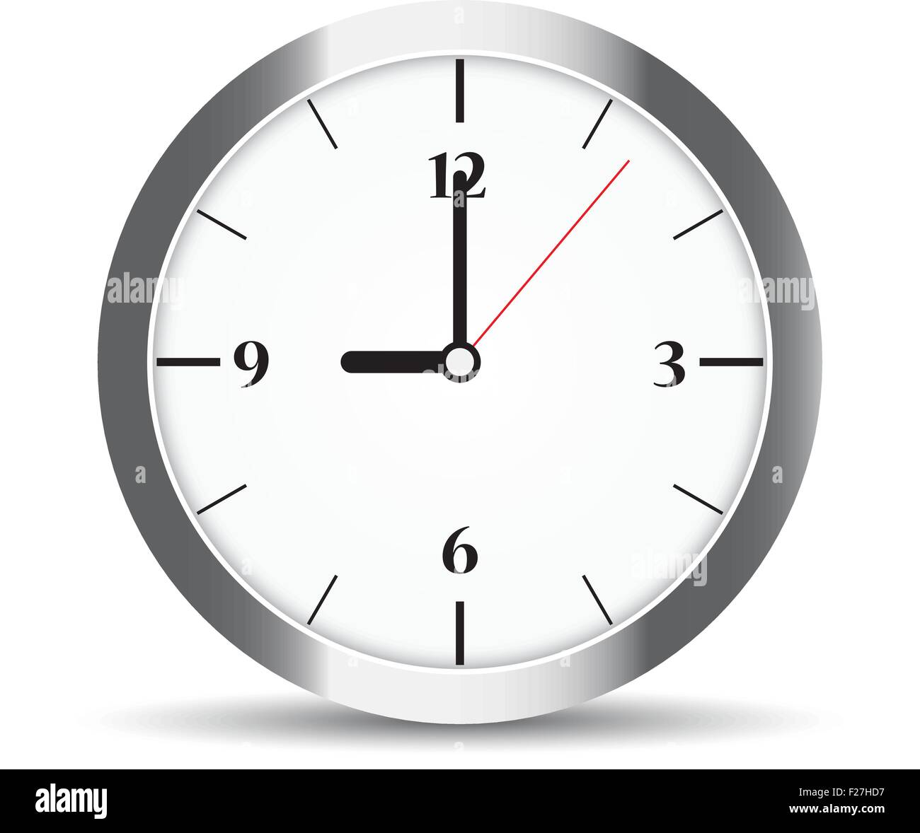 Round clock with numbers on white Stock Vector Image & Art - Alamy