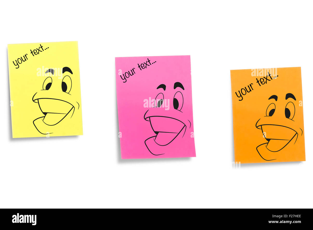 Face post it note smile Cut Out Stock Images & Pictures - Alamy
