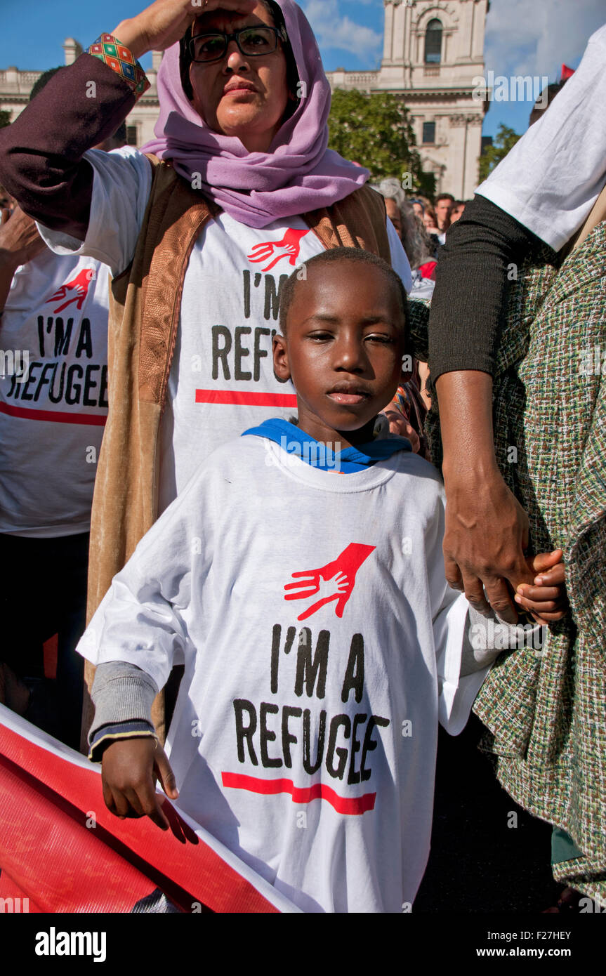 Uk refugees welcome children hi-res stock photography and images - Alamy