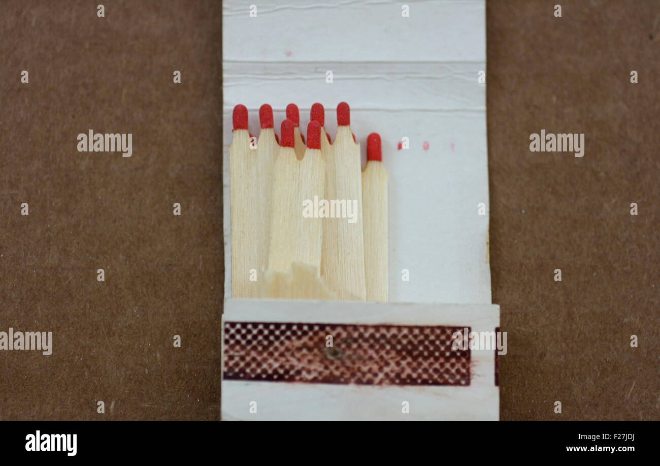 Close up of wooden Matches Stock Photo - Alamy