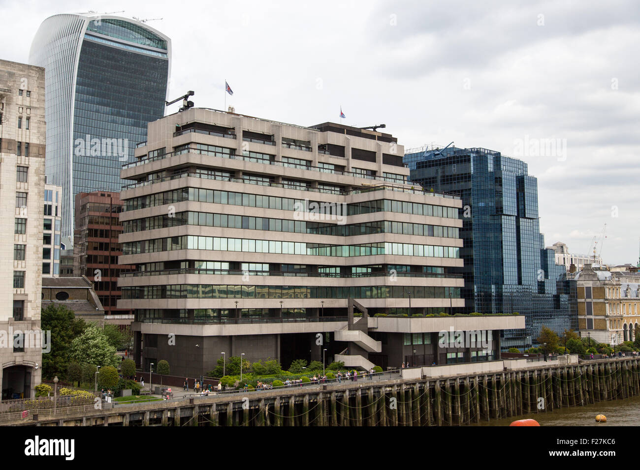 St Magnus House, London UK, with Walkie-Talkie Building behind Stock ...