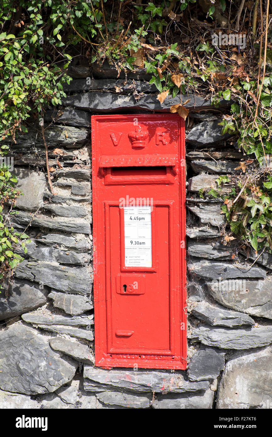 Vintage Post Box - Wales Uk Stock Photo - Alamy