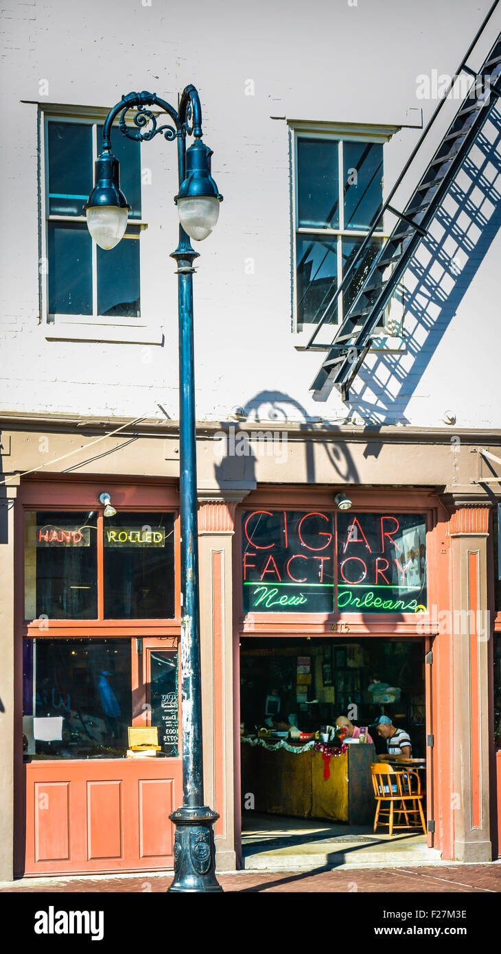 Old Cigar Factory building with workers rolling cigars as seen from ...