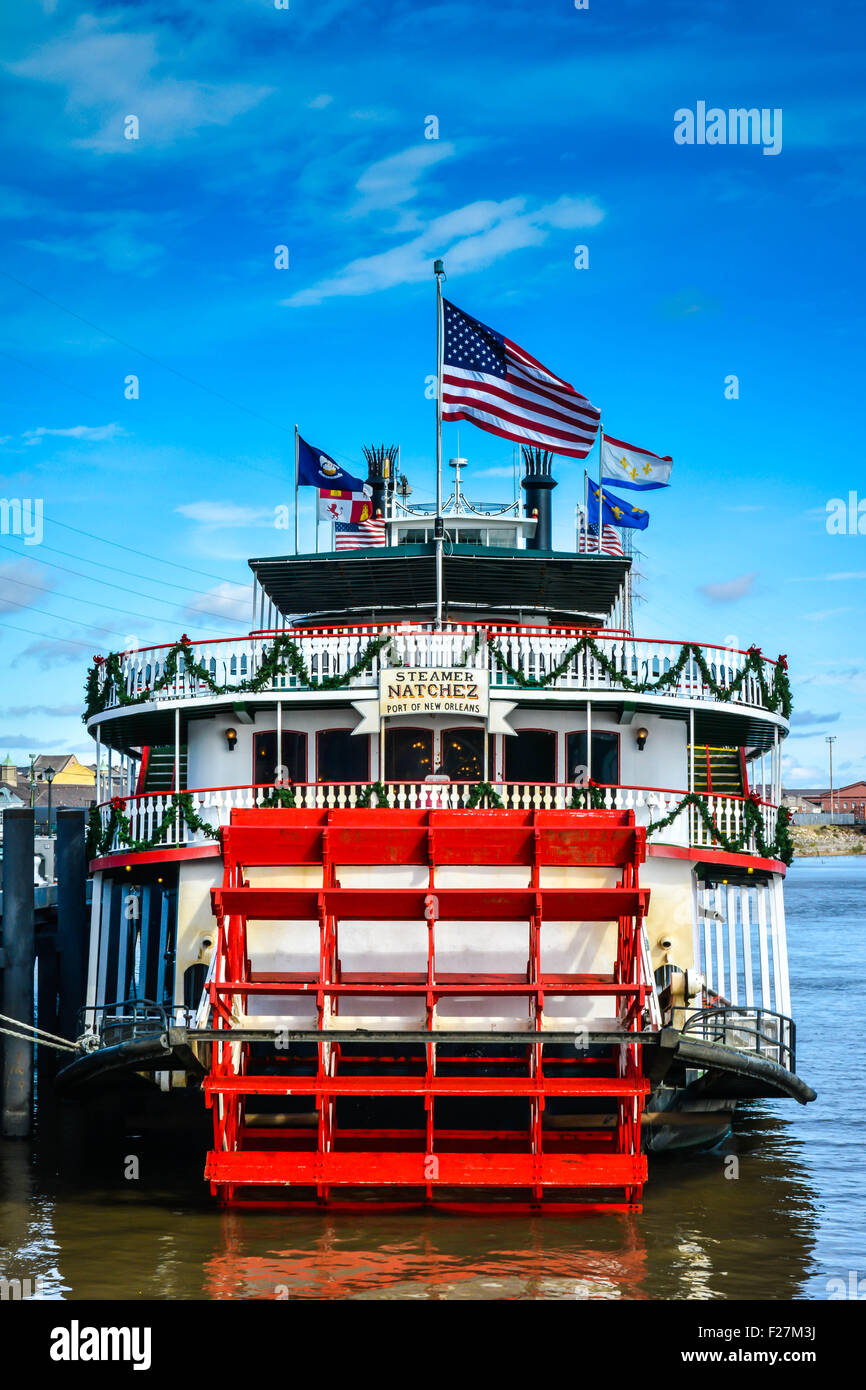The beloved Natchez Steamboat at it's Boarding Dock on the Mississippi ...