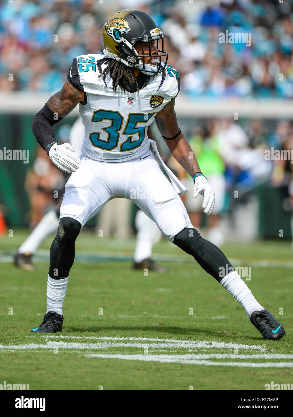 Jacksonville, FL, USA. 13th Sep, 2015. Jaguars cornerback Demetrius ...