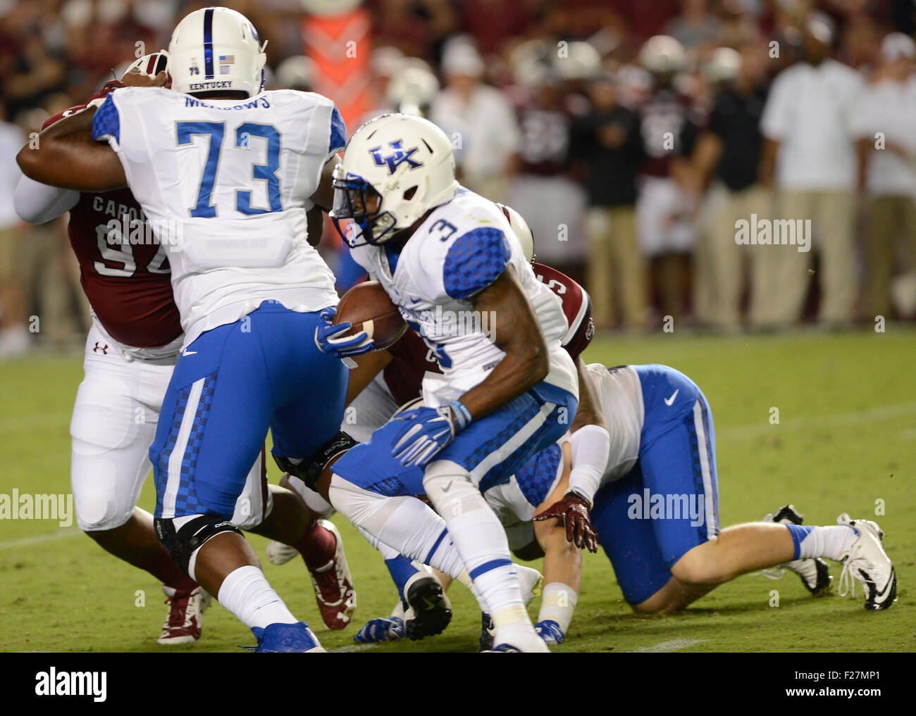 September 12 - Columbia, South Carolina, USA -.Kentucky RB Jojo Kemp ...