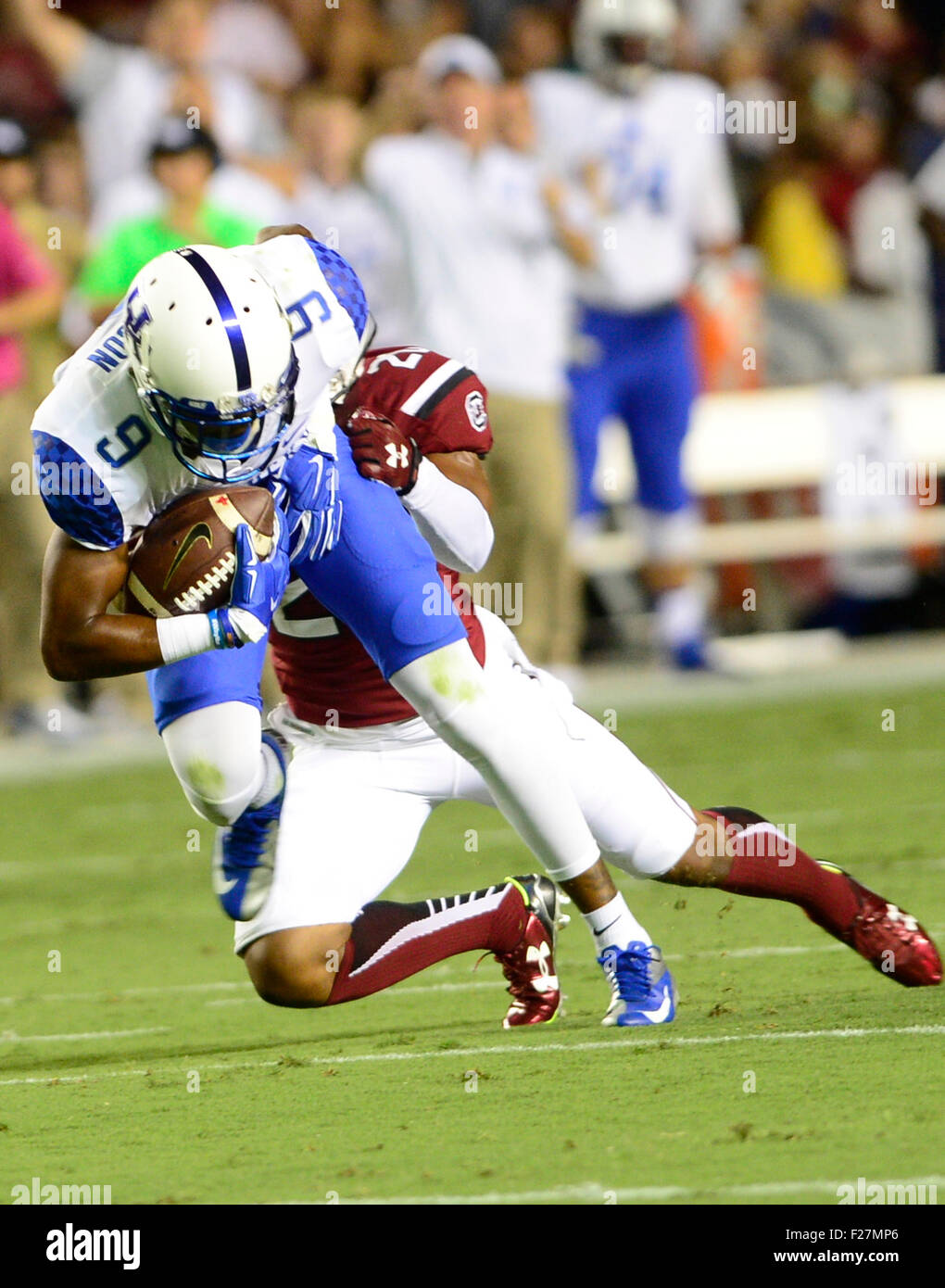 September 12 - Columbia, South Carolina, USA -.Kentucky WR Garrett ...