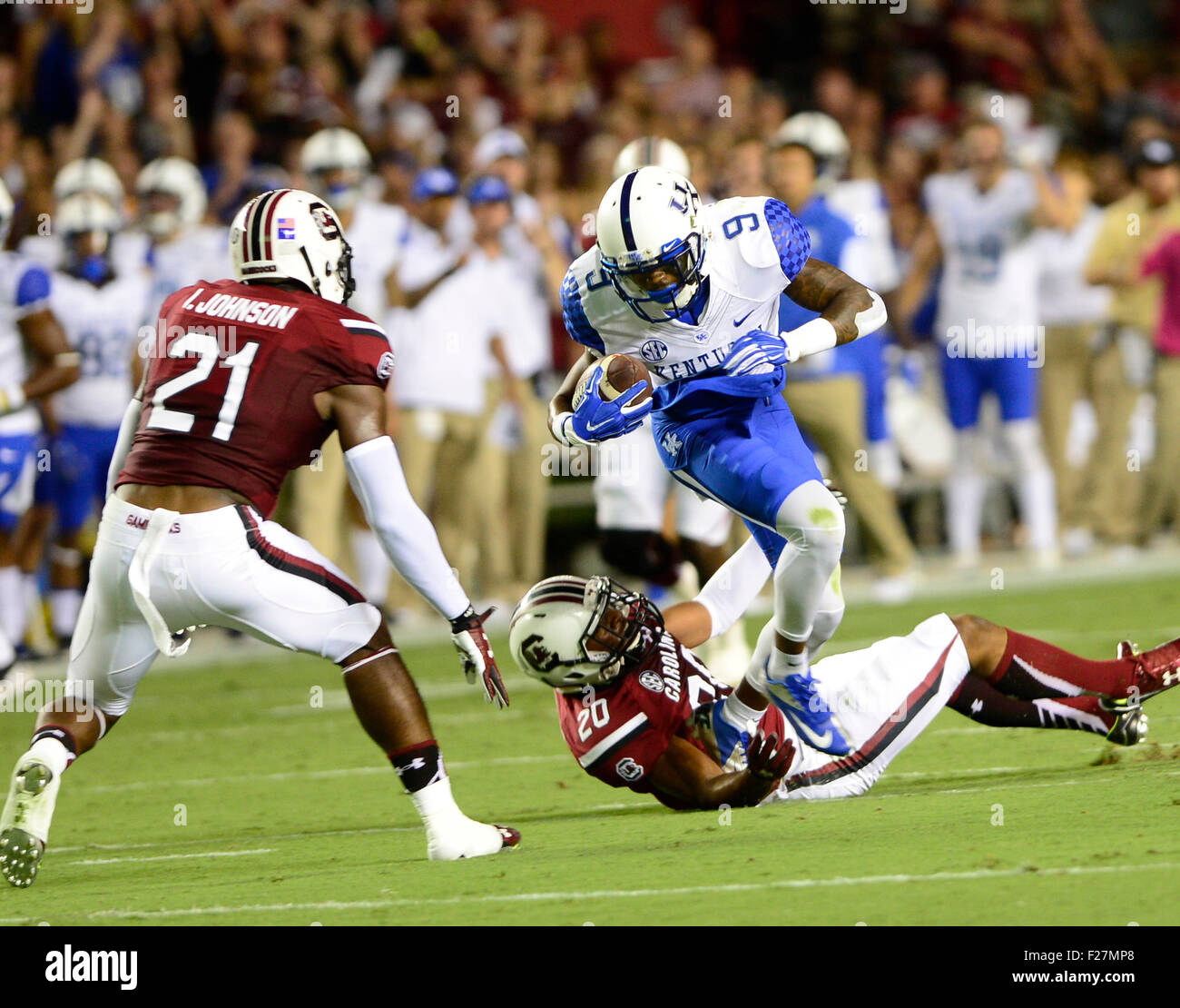 September 12 - Columbia, South Carolina, USA -.Kentucky WR Garrett ...