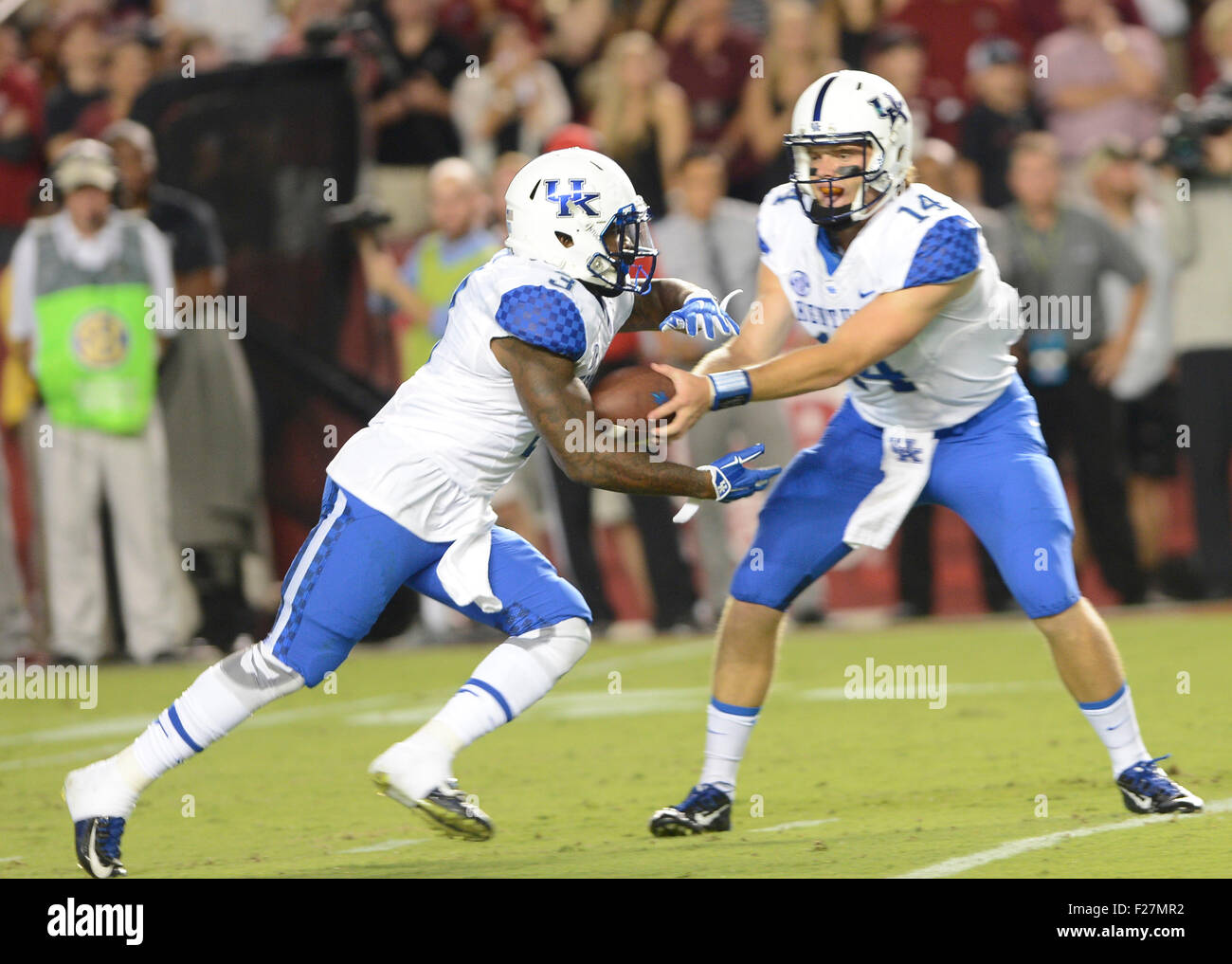 September 12 - Columbia, South Carolina, USA -.Kentucky QB Patrick ...