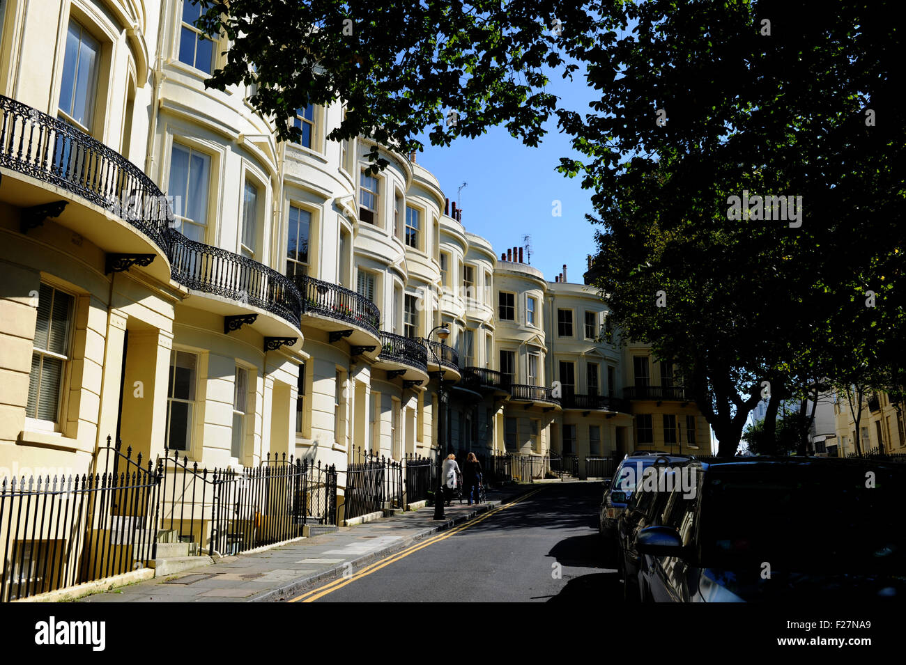 Typical Regency style houses in Powis Square Brighton UK Stock Photo ...