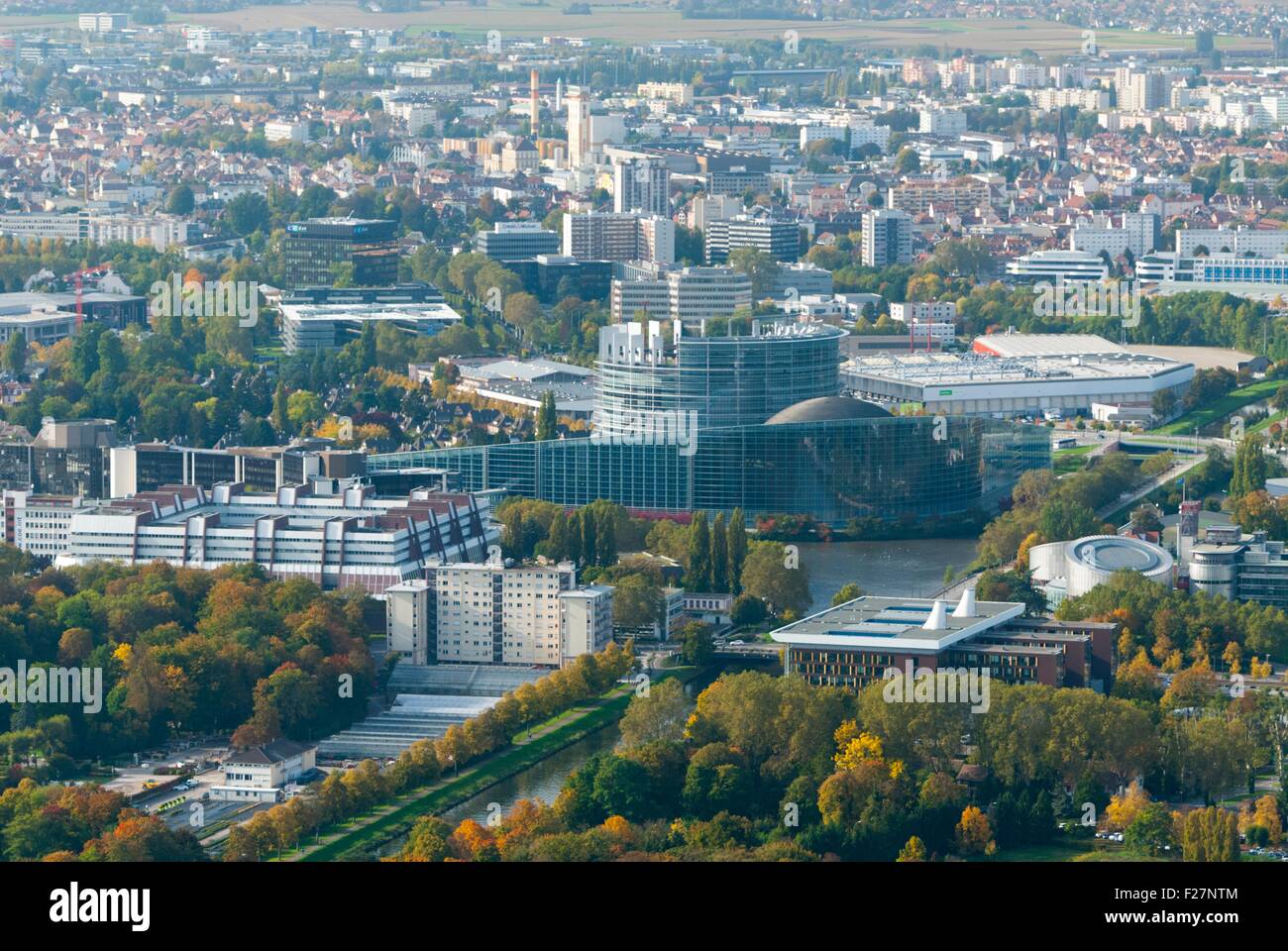 France, Strasbourg, European Institutions buildings, Palace of Europe ...